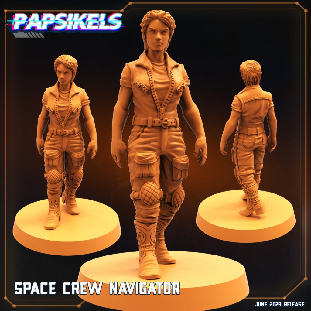 Space Crew Navigator - Vs Humans - Humanoid Human / 32mm scale 3D ...