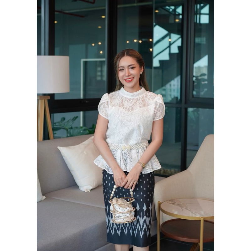 #เสื้อลูกไม้ใส่ไปงานไซร์เล็ก และไซรใหญ่แขนบัว | Shopee Thailand