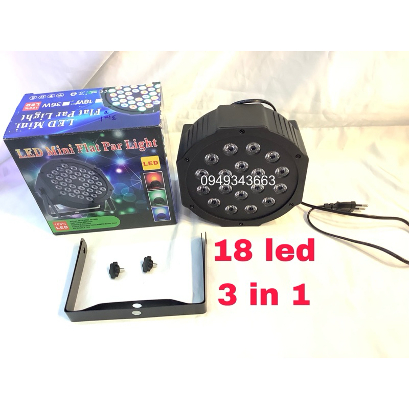 ไฟพาร์ ไฟเวที ไฟledตกแต่ง ไฟพาร์led รุ่น 18led หลอด 3in1 รวมสี ใช้ไฟฟ้า220โวลต์ | Shopee Thailand