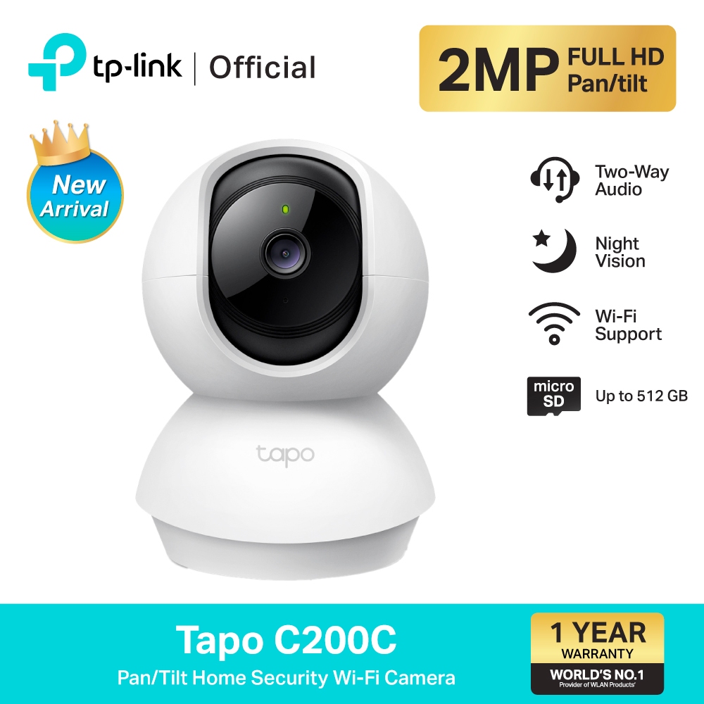 TP-Link Tapo C200C กล้องไวไฟ 2MP Full HD สื่อสาร2ทาง ตรวจจับการ ...