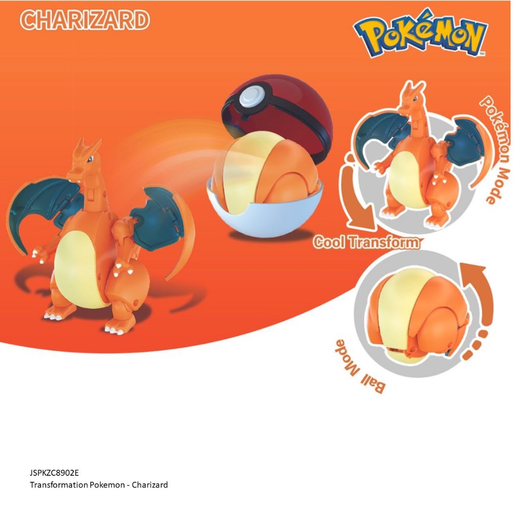 Pokemon - Transformation Pokemon - Charizard รหัส JSPKZC8902E | Shopee ...