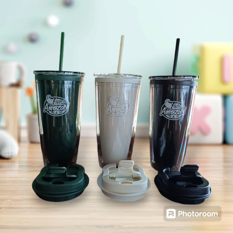 Cafe Amazon 2in1 Tumbler แก้วพลาสติกสองชั้น | Shopee Thailand