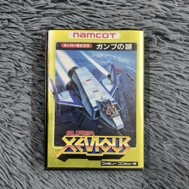 งานกล่องตลับแท้(สีทอง)เครื่อง Famicom เกมส์ Super Xevious ตลับเปิดติด ...