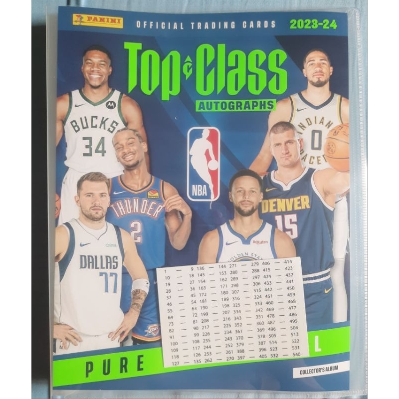แฟ้มสะสม Card NBA Top Class 2023-24 พร้อม card เริ่มต้น 40 ใบ | Shopee ...