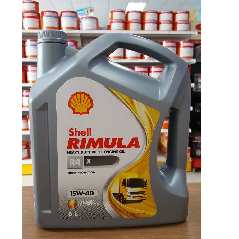 น้ำมันเครื่อง Shell RIMULA R4 X 15W-40 6L. | Shopee Thailand