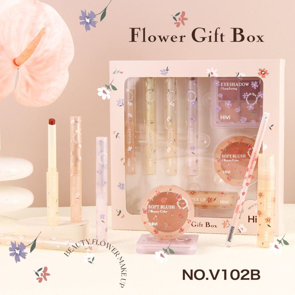 HiVi 5IN1 Beauty Make-up Flower Gift Set ชุดเครื่องสำอาง สีสันละมุน ...