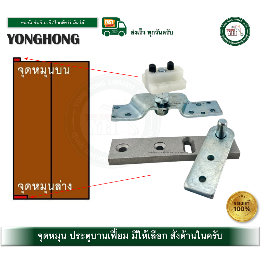 จุดหมุนบานเฟี้ยม จุดหมุนบน จุดหมุนล่าง บานเฟี้ยม ใช้กับราง PRO ราง ...