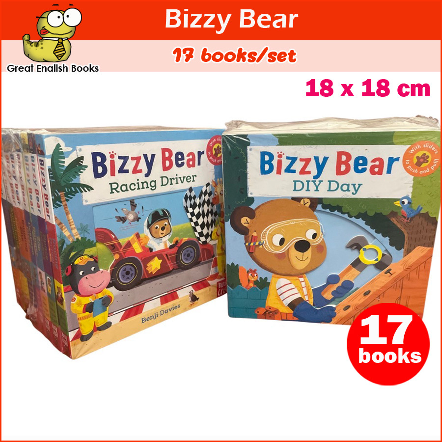 พร้อมส่ง หนังสือบอร์ดบุ๊ค bizzy bear 1ชุด 17 เล่ม สำหรับเสริมพัฒนาการ ...