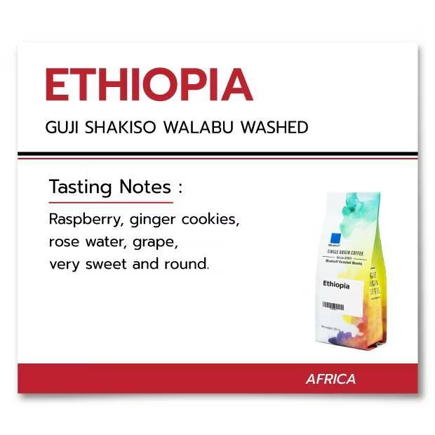 Bluekoffเมล็ดกาแฟEthiopia Guji Shakiso Walabu Washed | Shopee Thailand