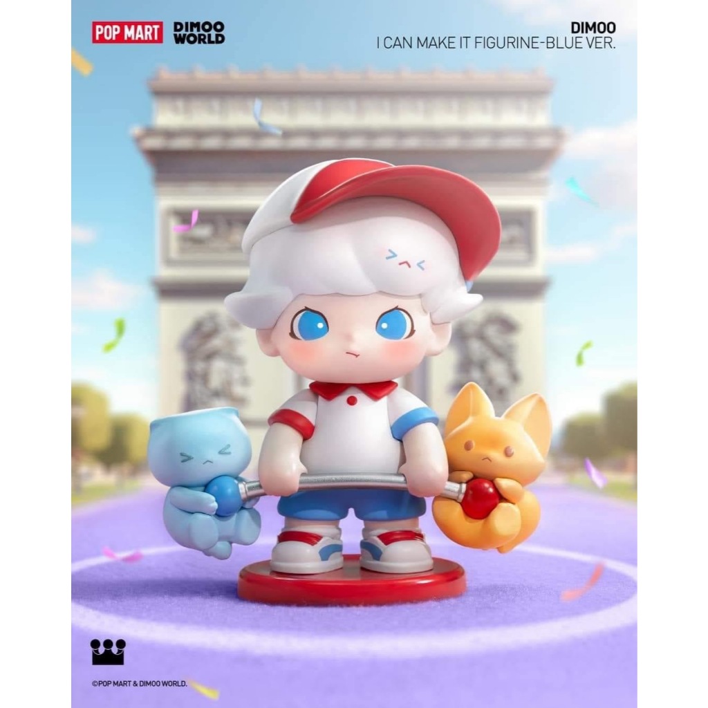 *พร้อมส่งจากไทย* สีขาวตามรูป Dimoo ยกน้ำหนัก I Can Make It POP MART ...