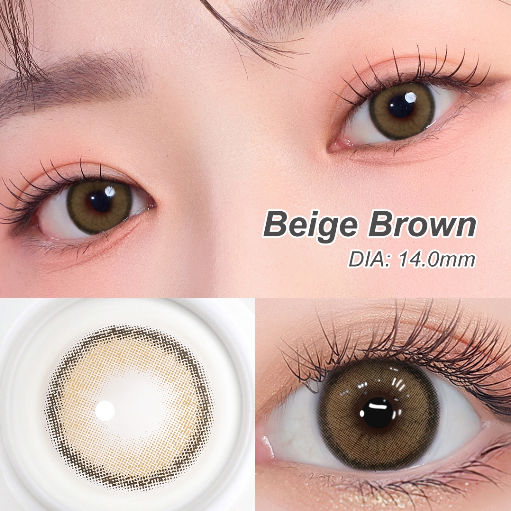 ส่งไวจากไทย Magister คอนแทคเลนส์ 6 เดือน Mini Gray สายตาปกติ 14.0MM (2 ...