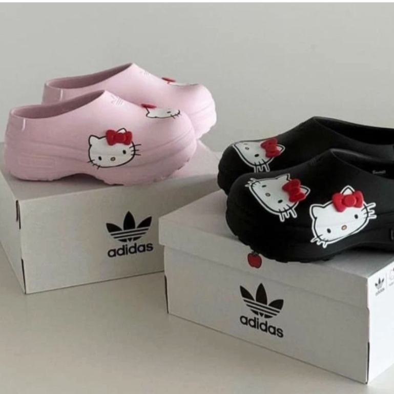 🇰🇷(W) Adidas Adifom Megajane Core Black Hello Kitty Stan Smith Mule ...