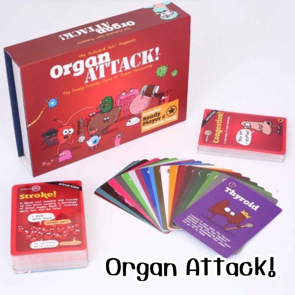การ์ดเกม Organ Attack!! card game อวัยวะ ความรู้ คำศัพท์การแพทย์ | Shopee Thailand
