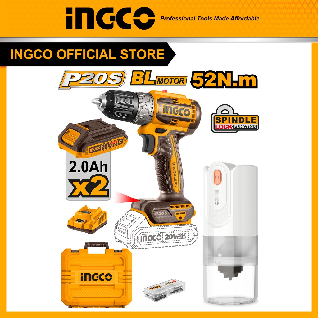 INGCO Combo Set สว่านไร้สาย 20V+เครื่องบดกาแฟ COSLI240315 | Shopee Thailand