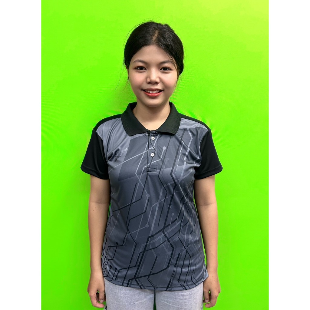 SA303 เสื้อโปโลหญิงแบบพิมพ์ลาย ใส่ทำงาน ใส่เล่นกีฬา ผ้าเรียบลื่น ยี่ห้อ ...