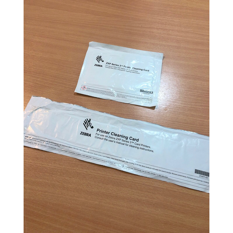 ZXP Series 3 ' Feeder Cleaning Card Zebra Cleaning kit ชุดทำความสะอาด ...