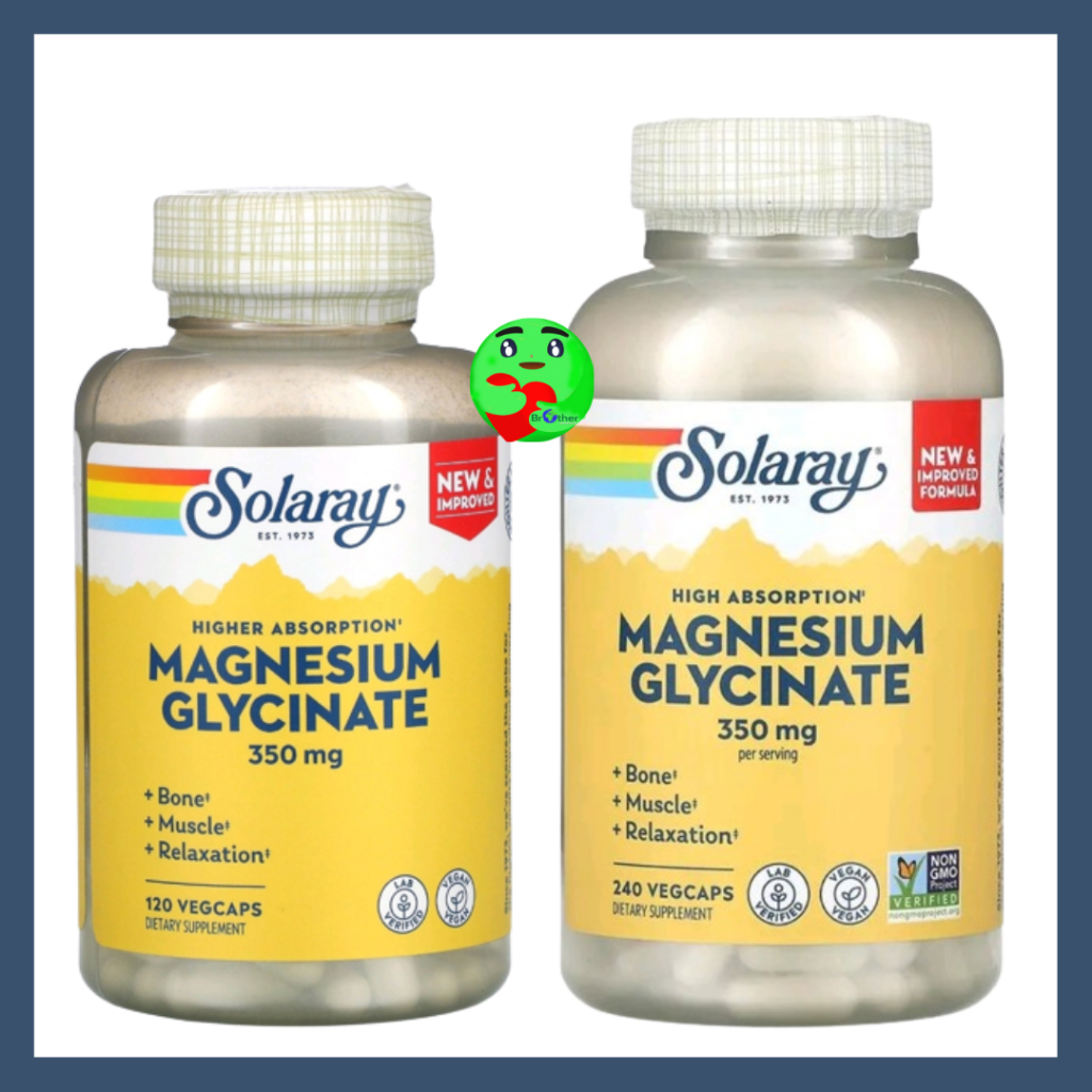 Solaray, High Absorption Magnesium Glycinate, 350 mg, 120-240 VegCaps ...