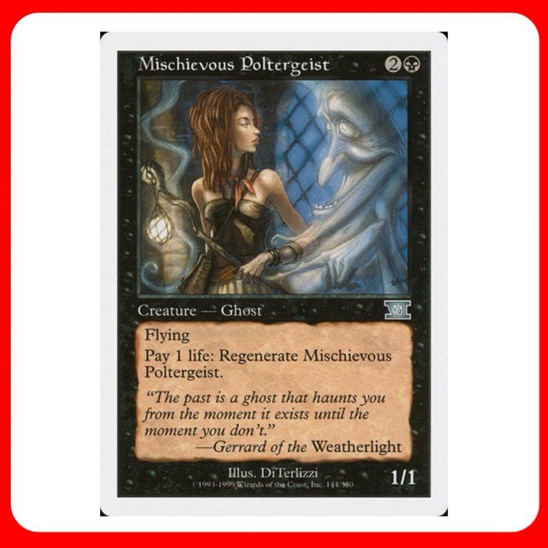 [MTG] Mischievous Poltergeist [6E] [BLACK] [UNCOM] [NORMAL] [ENG] (การ์ดเมจิค / Magic the ...