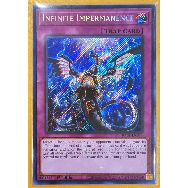 [การ์ด Yugioh ลิขสิทธิ์แท้ EN] Infinite Impermanence - RA01-EN075 ...