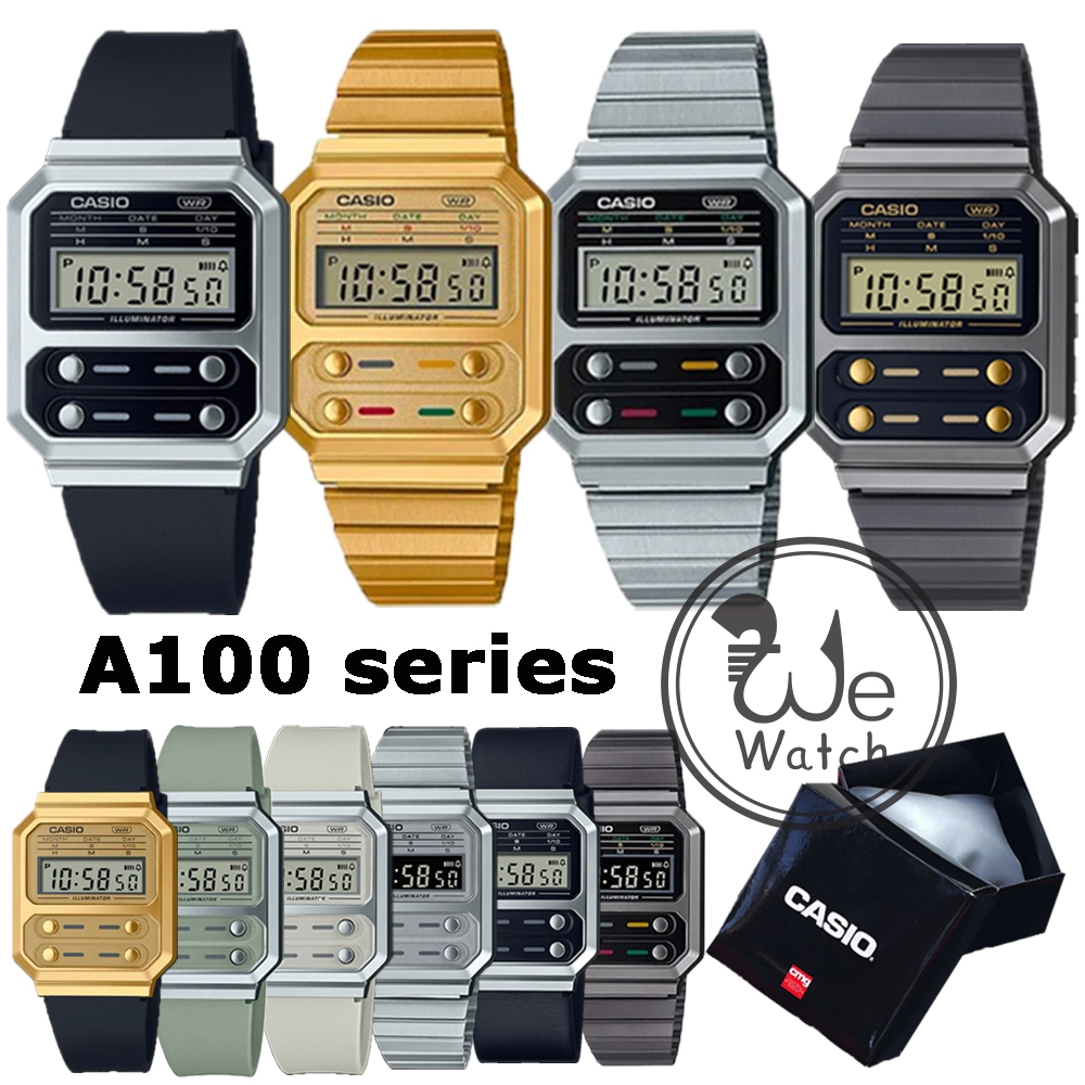 !!ประกัน1ปีและกล่อง CMG!! CASIO รุ่น A100 นาฬิกา คลาสสิค Classic วิทเทจ ...