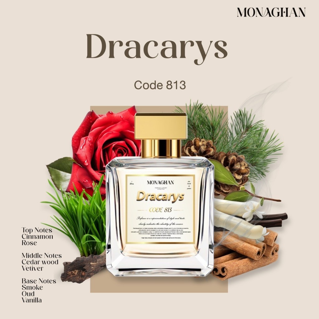Dracarys Code 813 10 ML / 50 ML unisex กลิ่นโด่งดัง กลิ่นมังกรพ่นไฟ Monaghan Perfume โมนาฮันน้ำ ...