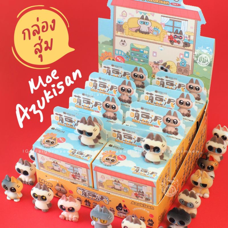 😽พร้อมส่งในไทย😽ของแท้💯💫 กล่องสุ่มแมวน้อย Moe Azukisan Mini Cat Series ...