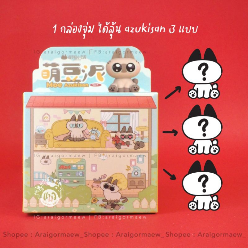😽พร้อมส่งในไทย😽ของแท้💯💫 กล่องสุ่มแมวน้อย Moe Azukisan Mini Cat Series ...