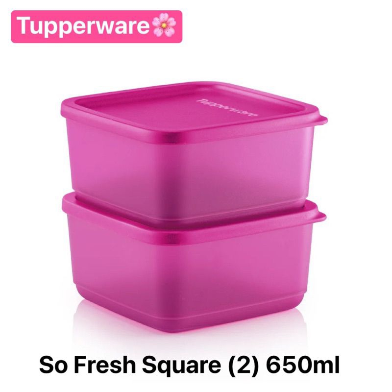 กระปุกTupperwareรุ่น so fresh 650ml เเช่เย็นได้ | Shopee Thailand