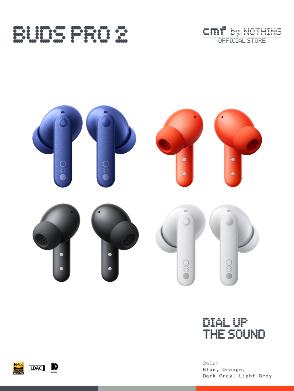 CMF by Nothing - Buds Pro 2, Dial Up The Sound หูฟังไร้สาย Earbuds *ไม่ ...