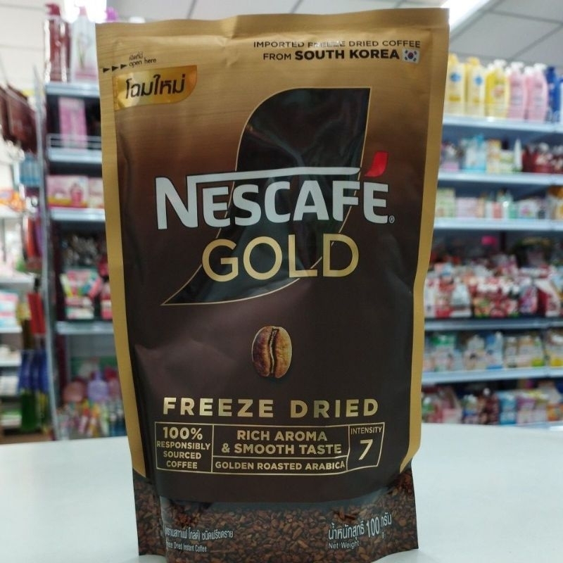 เนสกาแฟ โกลค์ ริช แอนด์ สมูท Nescafe gold rich and smooth coffee นน.100 ...