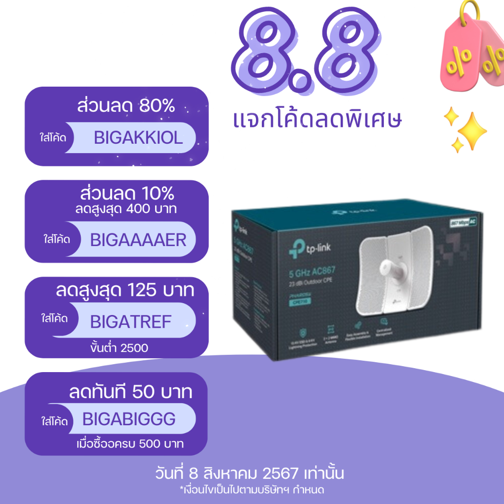 TP Link (CPE710-WH) AC900 (5GHz) 23dBi Access Point Outdoor 5GHz 900 ...