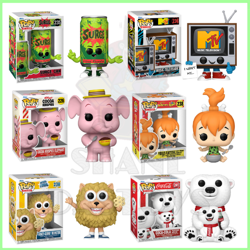 {PRE-ORDER} Funko Pop! AD ICONS : Surge Can, MTV, Honey Comb Monster ...