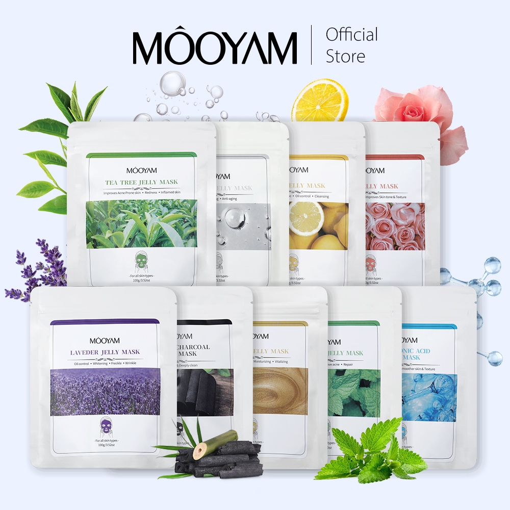 MOOYAM Jelly Face Mask ธรรมชาติอินทรีย์ เยลลี่มาร์คหน้า ไวท์เทนนิ่ง ...