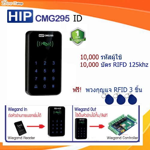 HIP CMG290 CMG295 เครื่องทาบบัตรเปิดประตู ใช้กับบัตร RFID | Shopee Thailand