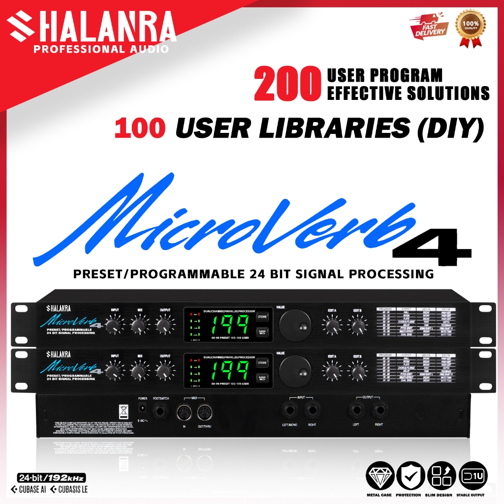 MIC4 Human Effect Adjuster อเล็กซิส MicroVerb4 + เอฟเฟกต์ดิจิตอล KTV ...