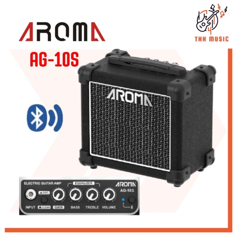 แอมป์ กีตาร์ไฟฟ้า Guitar Amplifier Aroma AG-10S มี Bluetooth | Shopee Thailand