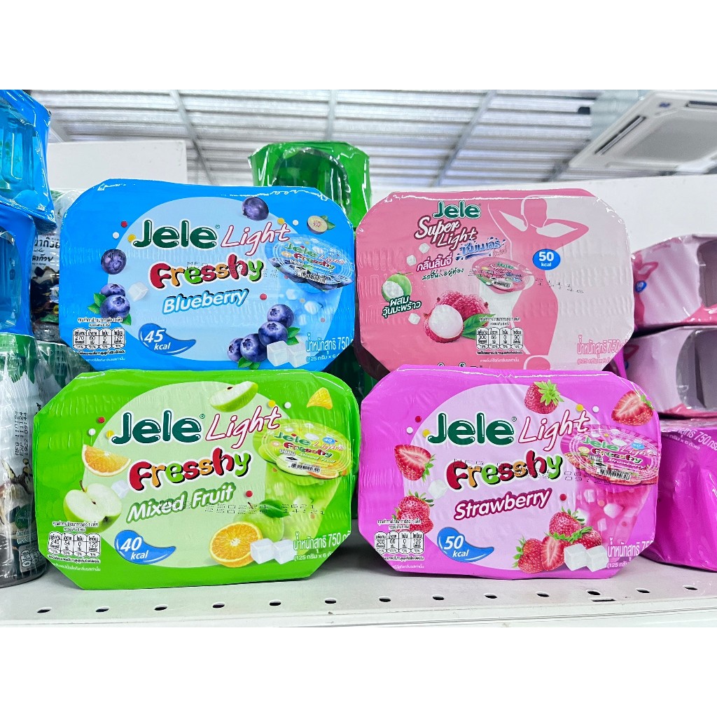 Jele Light Fresshy เจเล่ไลท์ เฟรชชี่ ขนาด 125 กรัม ( แพ็ค 6 ถ้วย) รส ...