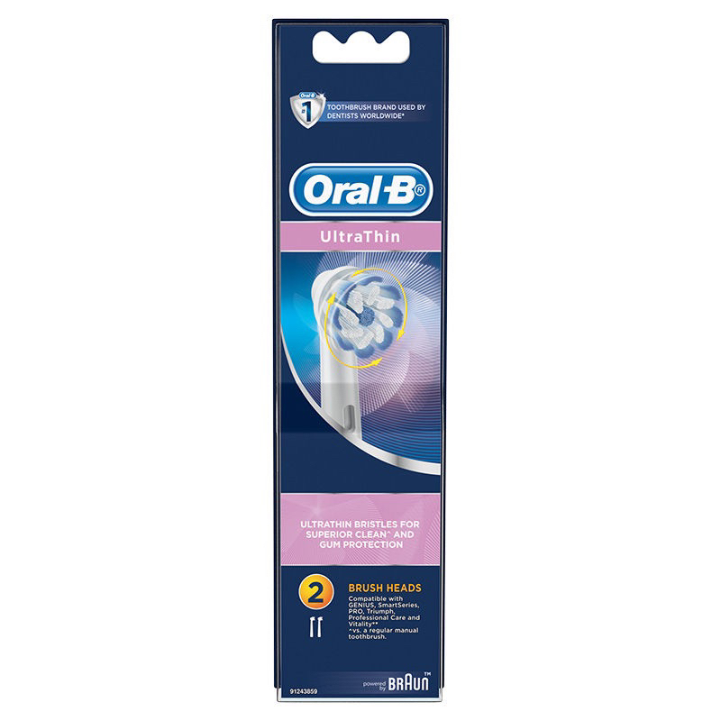 OralB Ultra thin 2 brush head หัวแปรงออรัลบี แท้ รุ่น อัลตร้าติ่น fl ...