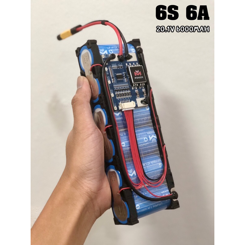 แบตเตอรี่ลิเธียมฟอสเฟต LiFePO4 6s 20.1V BMS 6s Mpower เหมาะสำหรับ ลำโพง ...