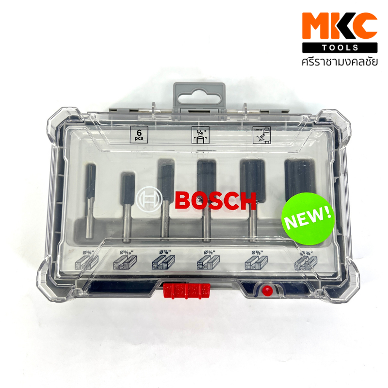 Bosch ดอกเร้าเตอร์ 2607017467 ก้านตรง ขนาด ¼ นิ้ว จำนวน 6 ชิ้น เซต ...
