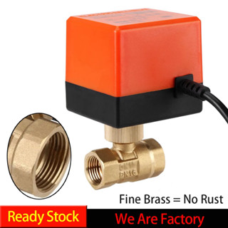 DN15/DN20/DN25 Electric Ball Valve Electric Motorized Thread Ball Valve Brass 220V 2 Way 3-Wire1 ...