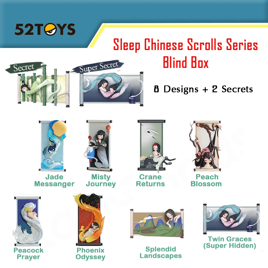 [พร่อมส่ง] กล่องสุ่ม 52TOYS Sleep Chinese Scrolls Series Blind Box Figure Toy ของแท้ | Shopee ...