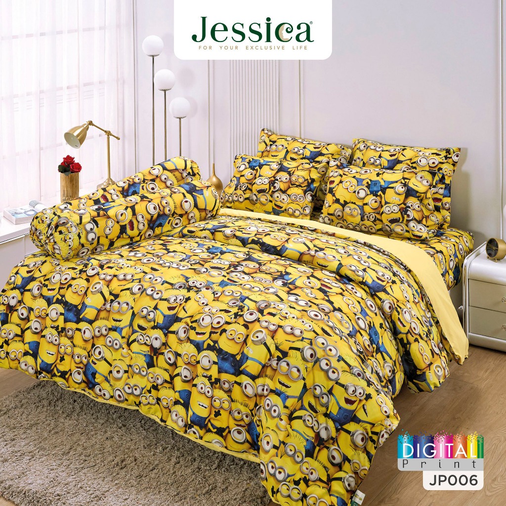 JESSICA Micro Digital Print JP006 ชุดเครื่องนอน ผ้าปูที่นอน ผ้าห่มนวม เจสสิก้า พิมพ์ลายดิจิตอล ...