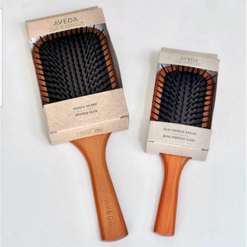 แปรงหวีผม AVEDA Wooden Paddle Brush แท้ 100% | Shopee Thailand