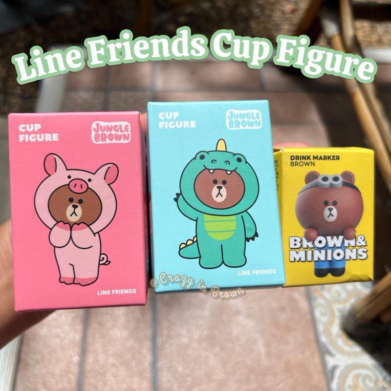 พร้อมส่ง🍃 Line Friends Cup Figure ฟิกเกอร์เกาะแก้ว โมเดลเกาะแก้ว ...