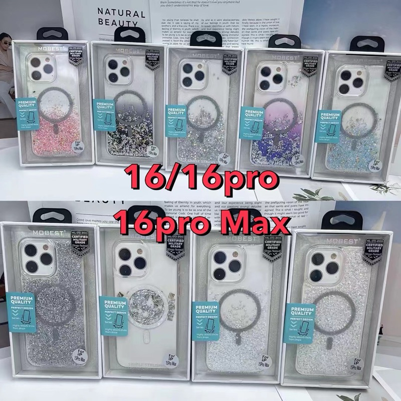 New Case Mobest กากเพชรใสไล่สี สำหรับรุ่น 16 / 16Pro / 16ProMax ...