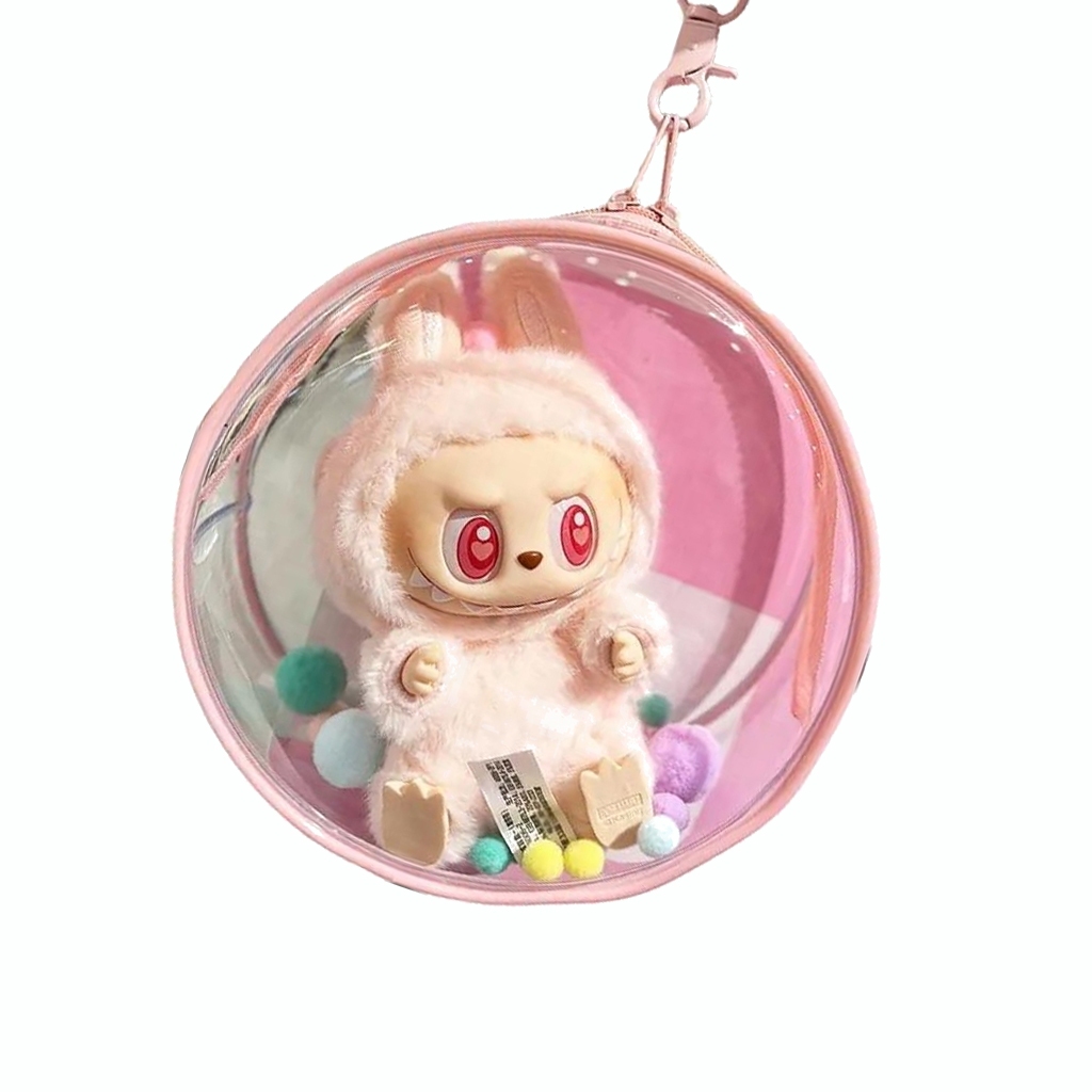 ถุงใส่ labubu 20cm crybaby powerpuff พวงกุญแจ ถุงเก็บฝุ่น กระเป๋าใส่ ...