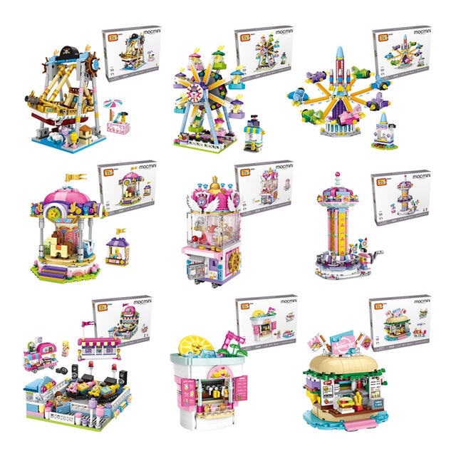 LOZ มินิบล็อก MocMini ชุดสวนสนุก มีให้เลือก 7 แบบ (รหัส 1717-1721, 1727 ...