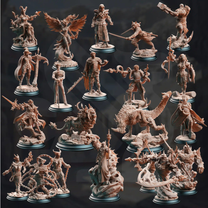 DnD Miniature I ชุดการคัดสรรของผู้ถูกเลือก I โมเดลสำหรับเล่นบอร์ดเกม ...