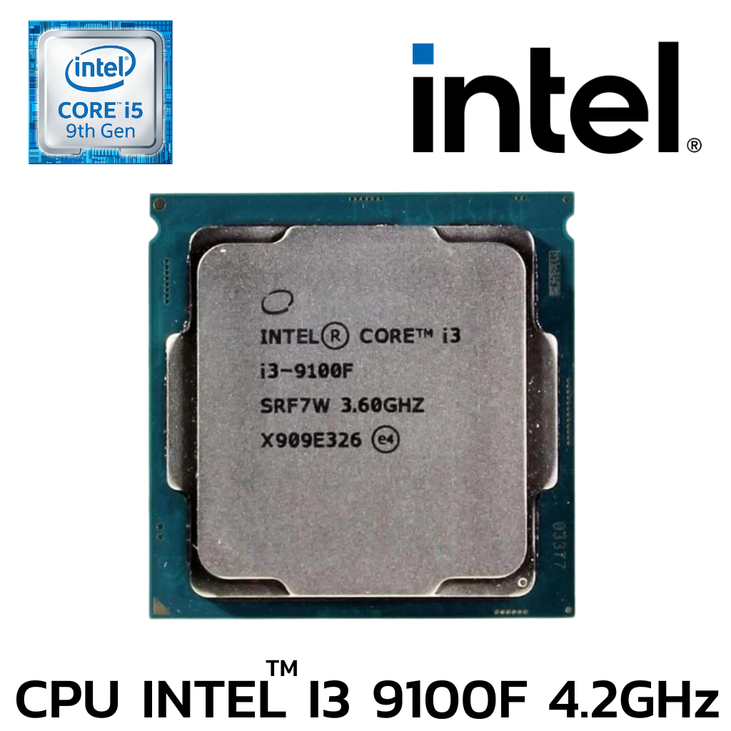 CPU (ซีพียู) 1151 INTEL CORE I3-9100F 4Core 4Tread BestClock 3.6 GHz Turbo 4.2Ghz | Shopee Thailand